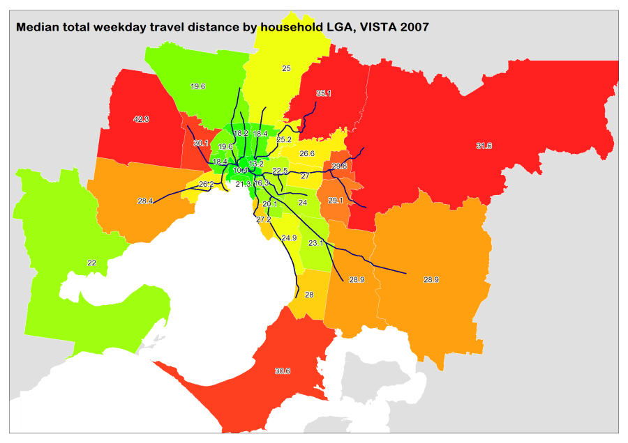 How does travel vary across Melbourne and regional centres in Victoria ...