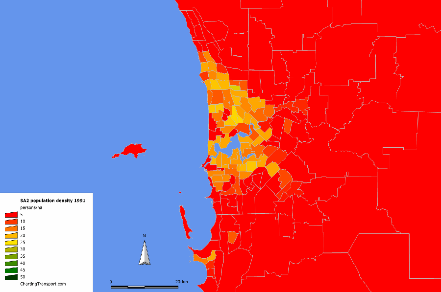 Visualising the changing density of Australian cities | Charting Transport