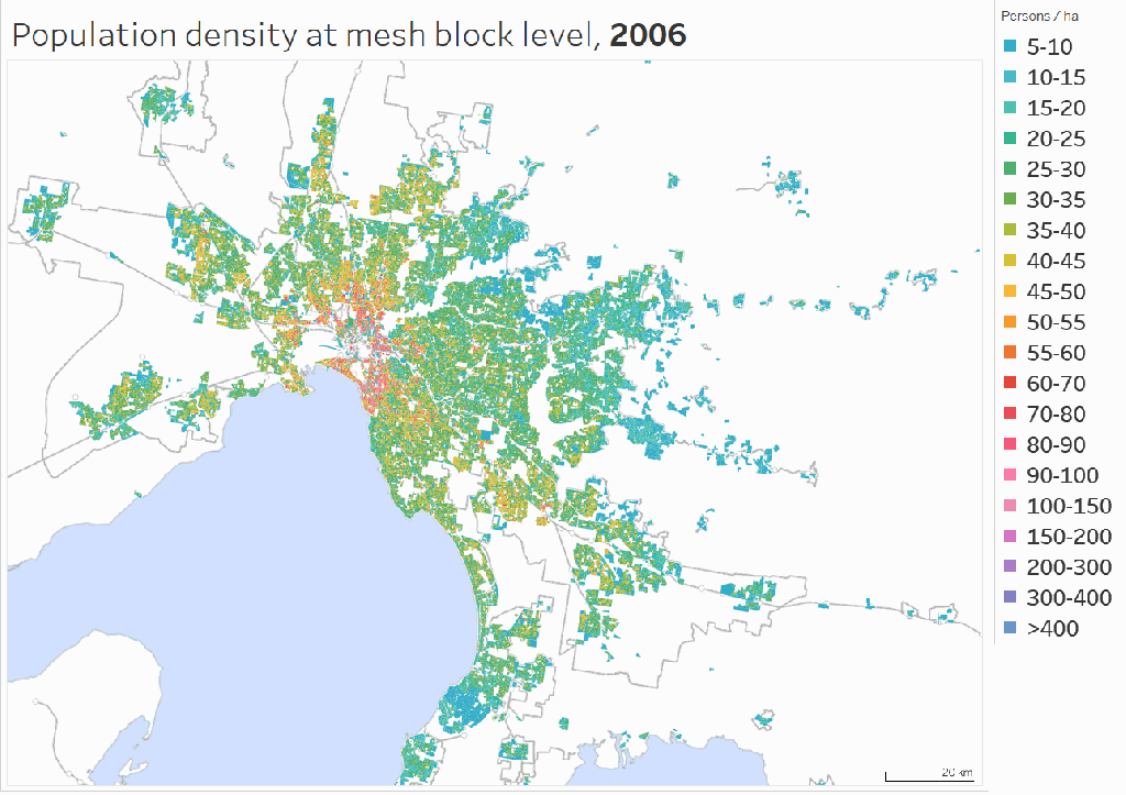 How is Melbourne’s population density changing? (2006-2016) | Charting ...
