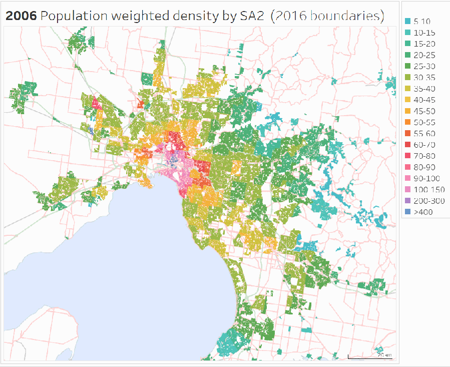 How is Melbourne’s population density changing? (2006-2016) | Charting ...