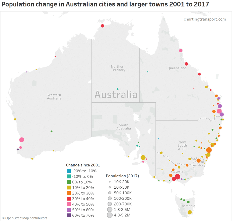Where is population growth happening in Australia? | Charting Transport