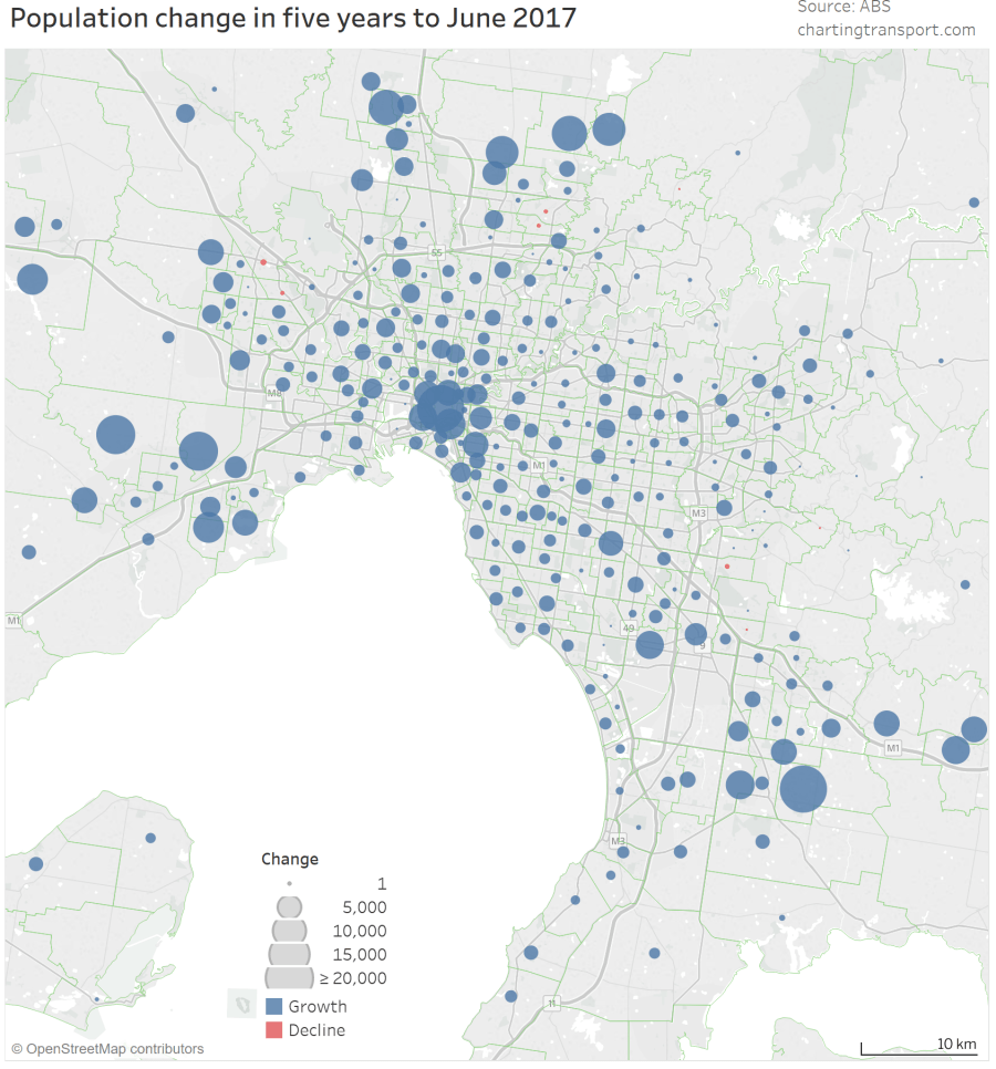 Where is population growth happening in Australia? | Charting Transport