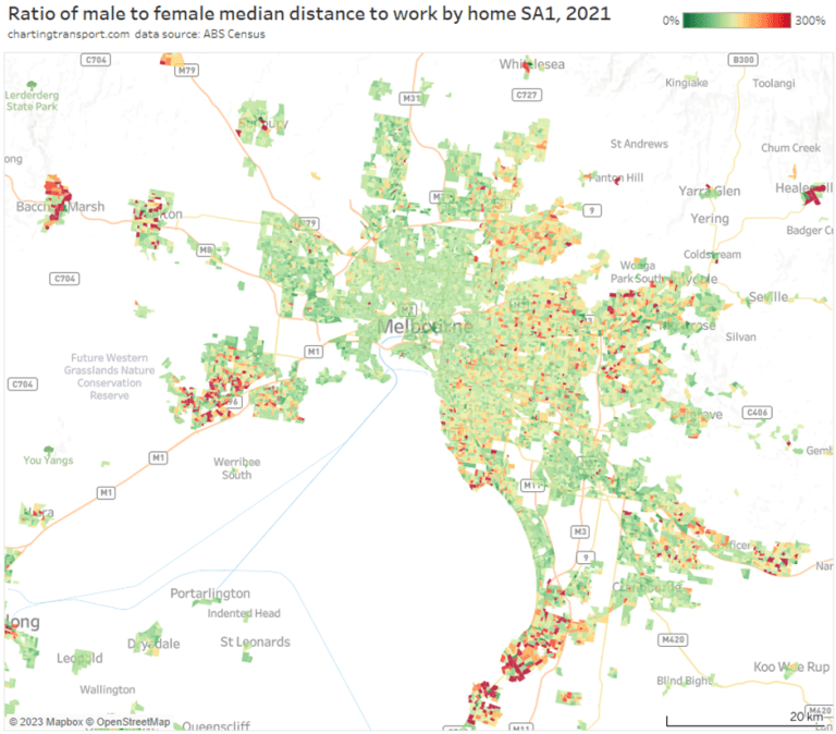 How do commuting distances vary across Melbourne and Victoria ...