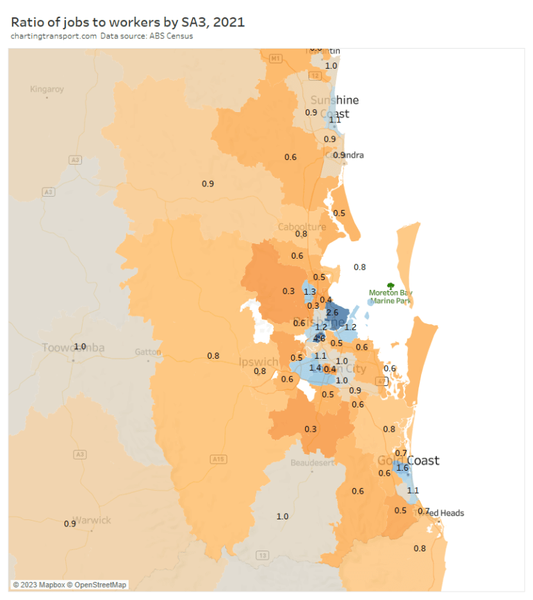 How do commuting distances vary across Australian cities? | Charting ...