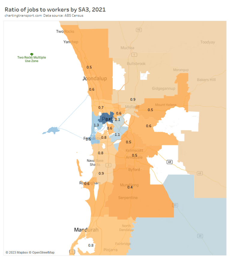 How do commuting distances vary across Australian cities? | Charting ...