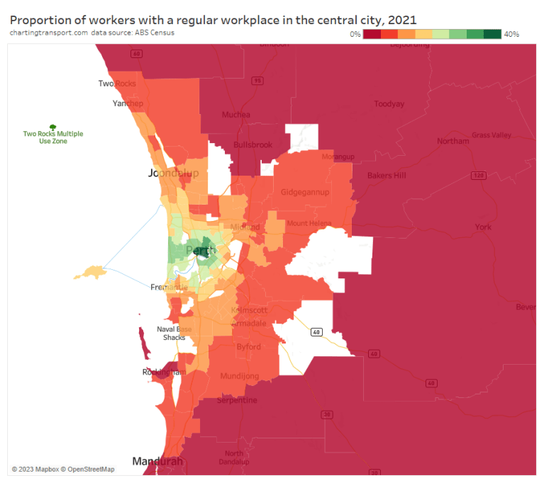 How do commuting distances vary across Australian cities? | Charting ...